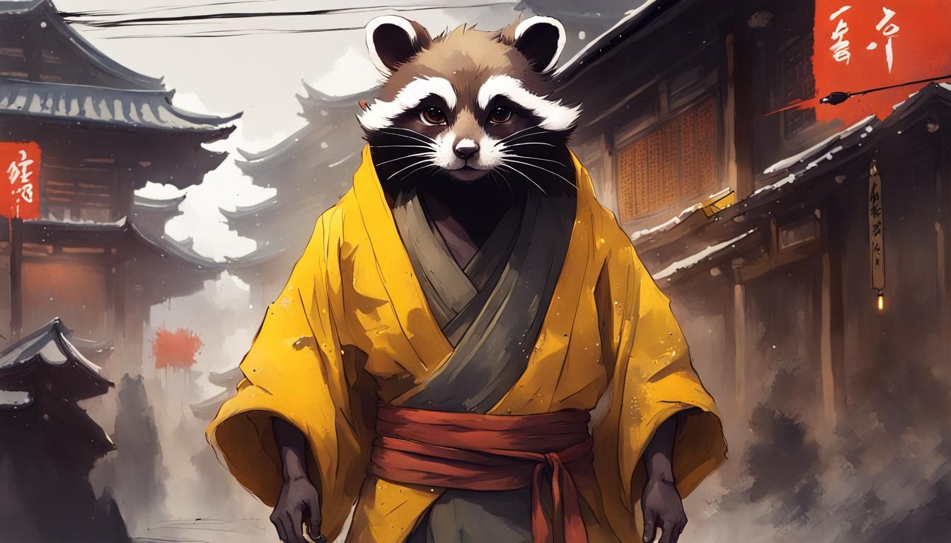 Tanuki Monk - AI Generated Artwork - NightCafe Creator