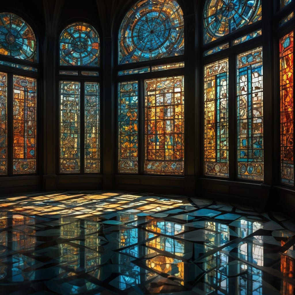 window made of glass - Stunning Stained Glass Window in Wa...