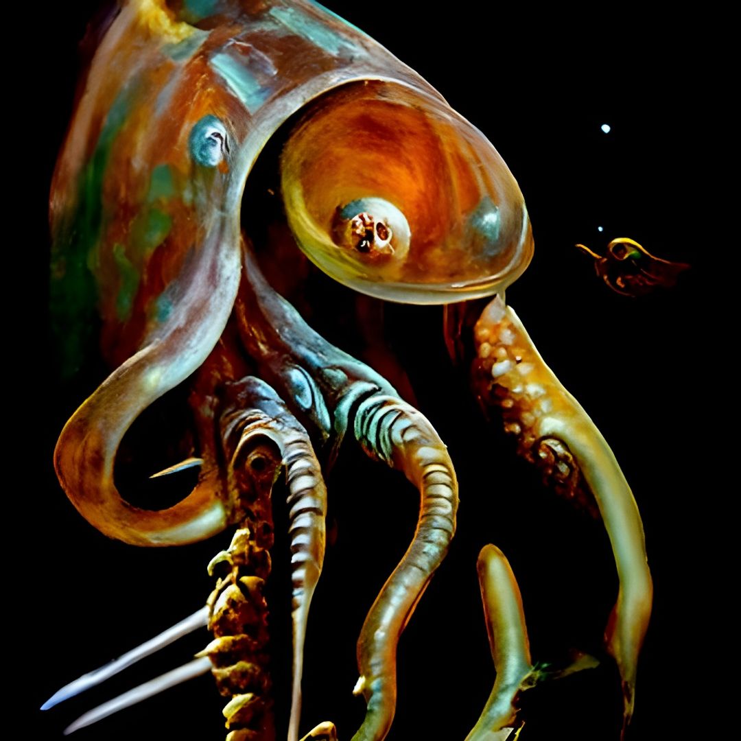 Greeting the Cephalopod Aliens - AI Generated Artwork - NightCafe Creator