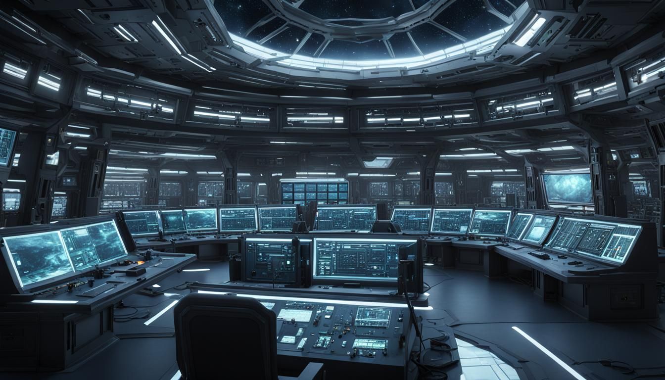 Sci-Fi Control Room - AI Generated Artwork - NightCafe Creator