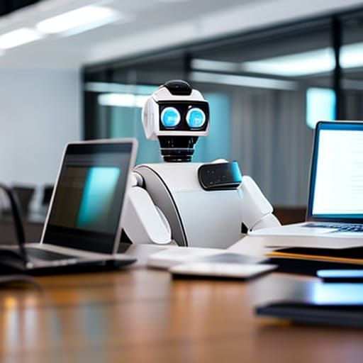 Robot Colleague - AI Generated Artwork - NightCafe Creator