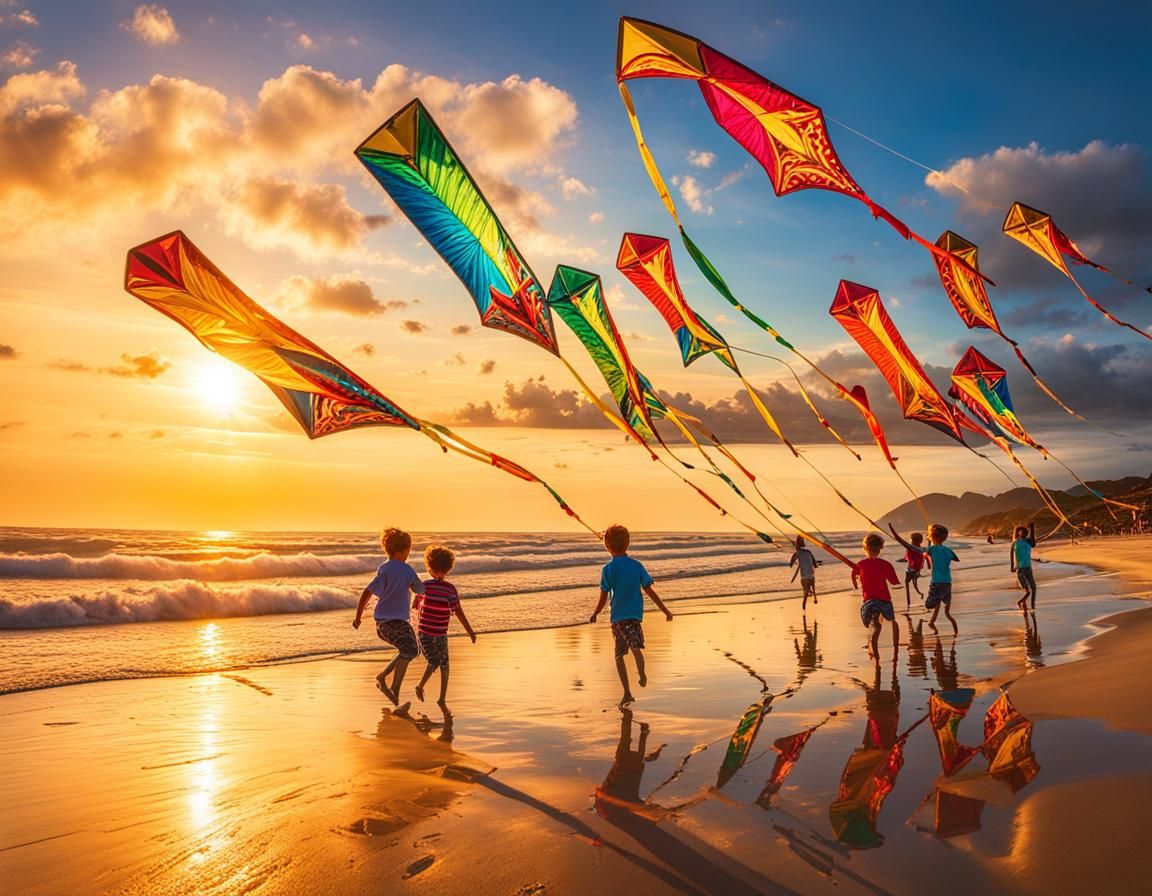 The kids were having a great time testing these unique kites and the ...