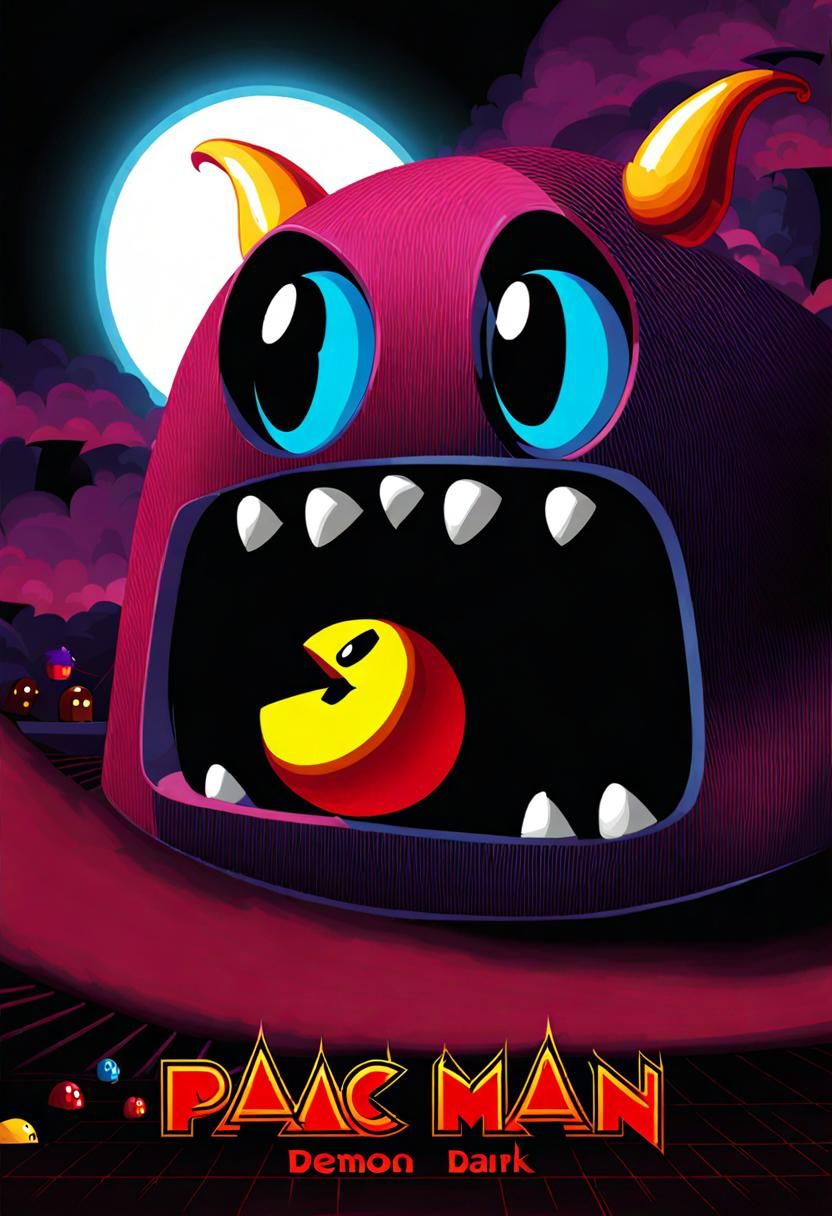 Demon Pac-Man - AI Generated Artwork - NightCafe Creator
