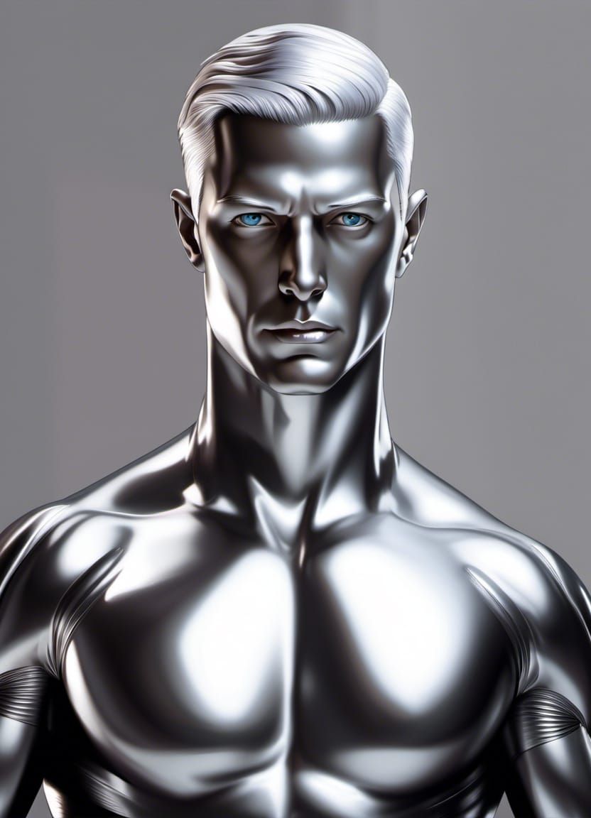 Silver Android - AI Generated Artwork - NightCafe Creator