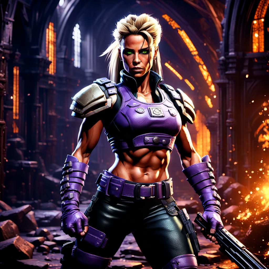 Katie price as Sonya blade a masterpiece, 8k resolution, dark fantasy ...