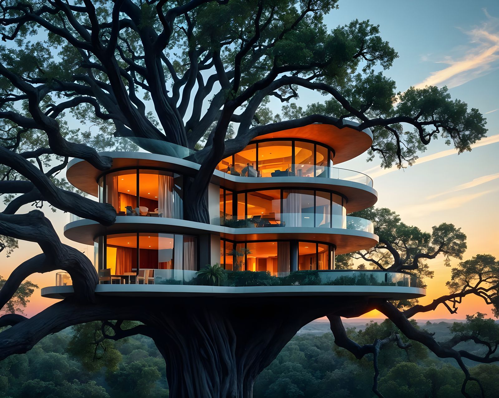 Ultramodern Treehouse Mansion - Epic Treehouse Mansion in Mo...