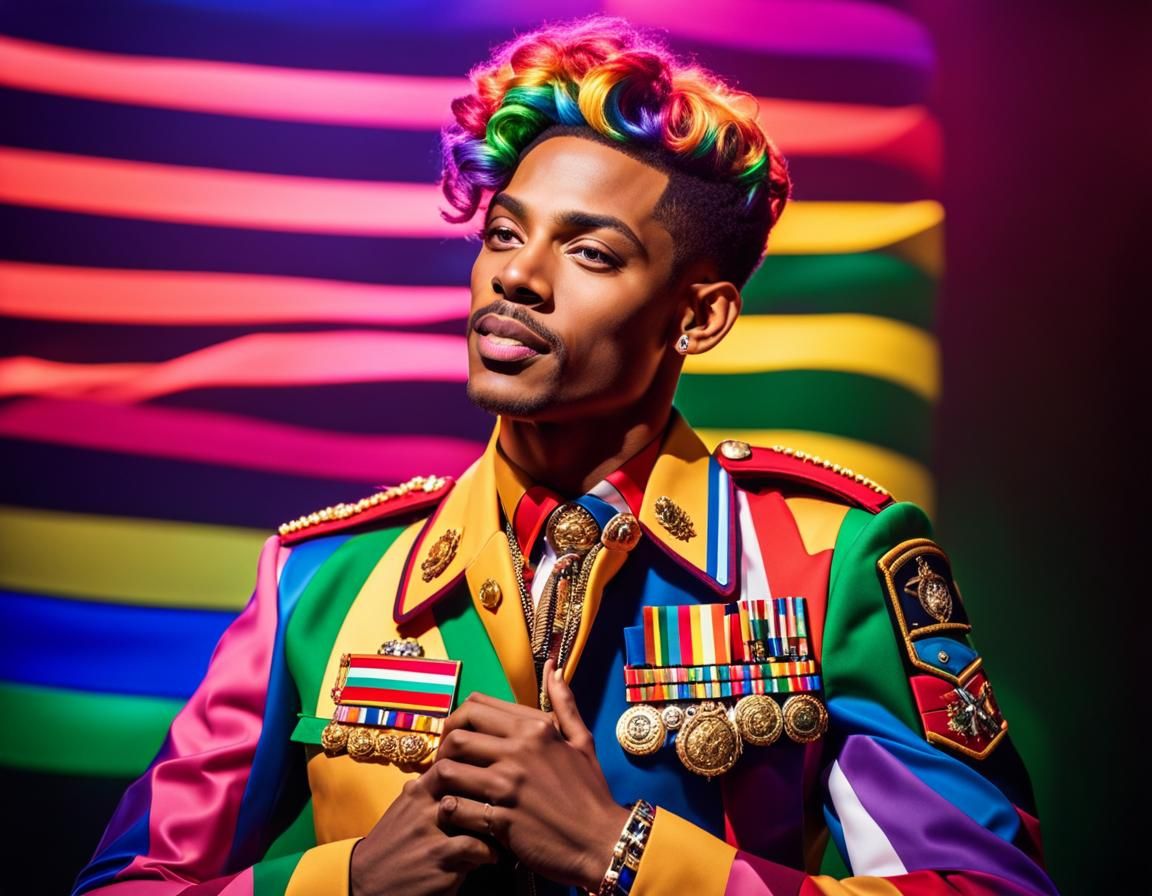 Rainbow Militia Commander 240512 - AI Generated Artwork - NightCafe Creator