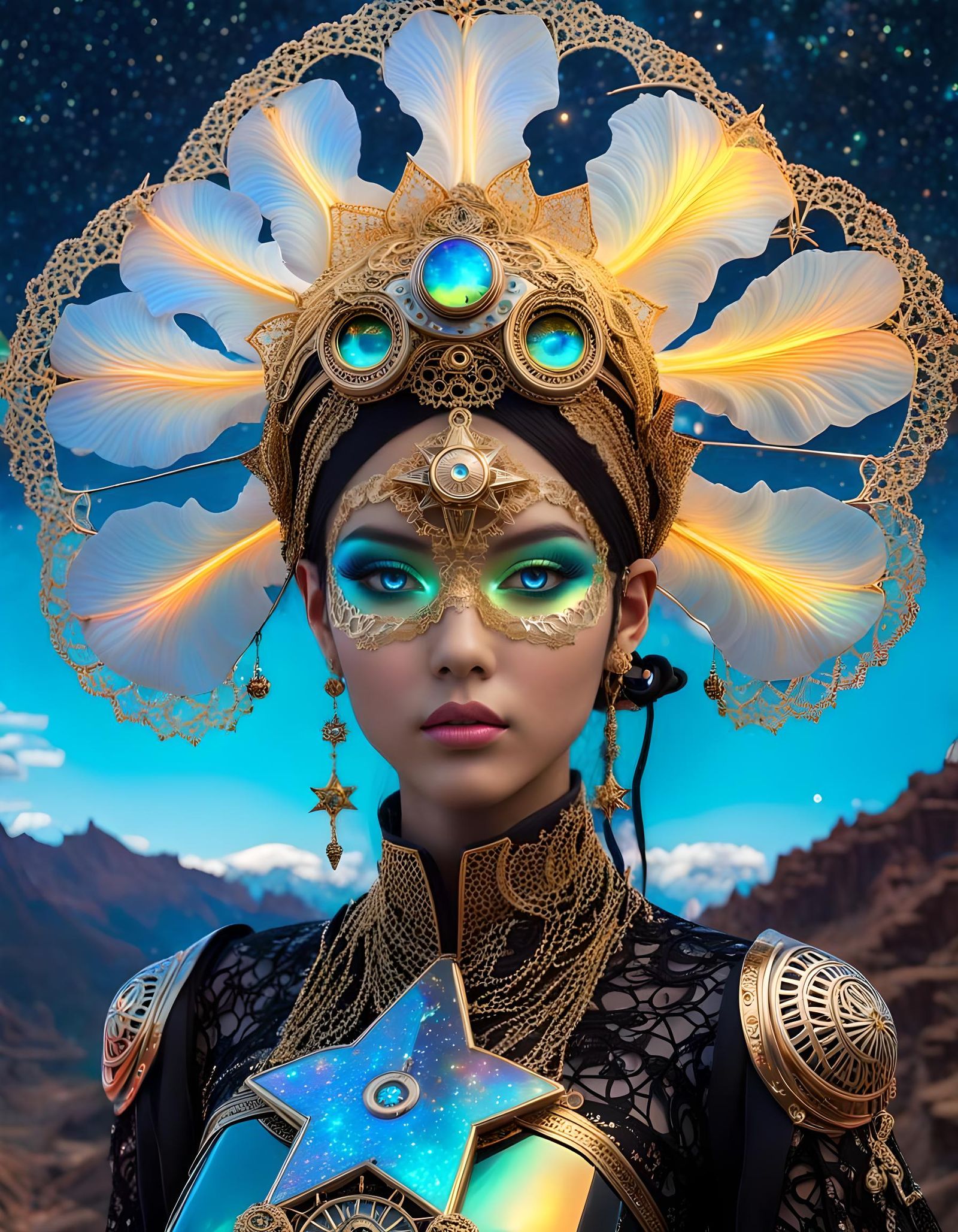 Intergalactic Goddess - AI Generated Artwork - NightCafe Creator