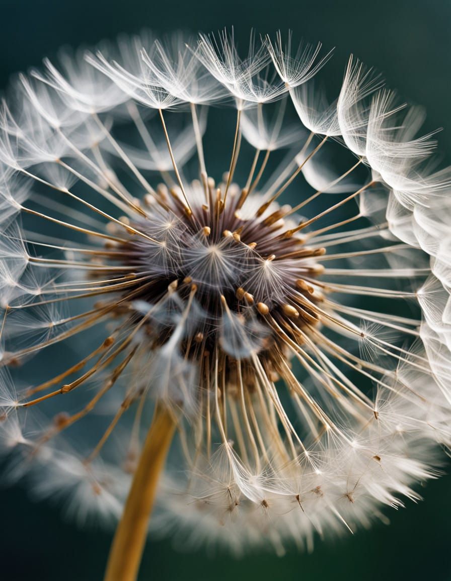 dandelion.... - Surreal Close-up of Delicate Dandelion Seed...
