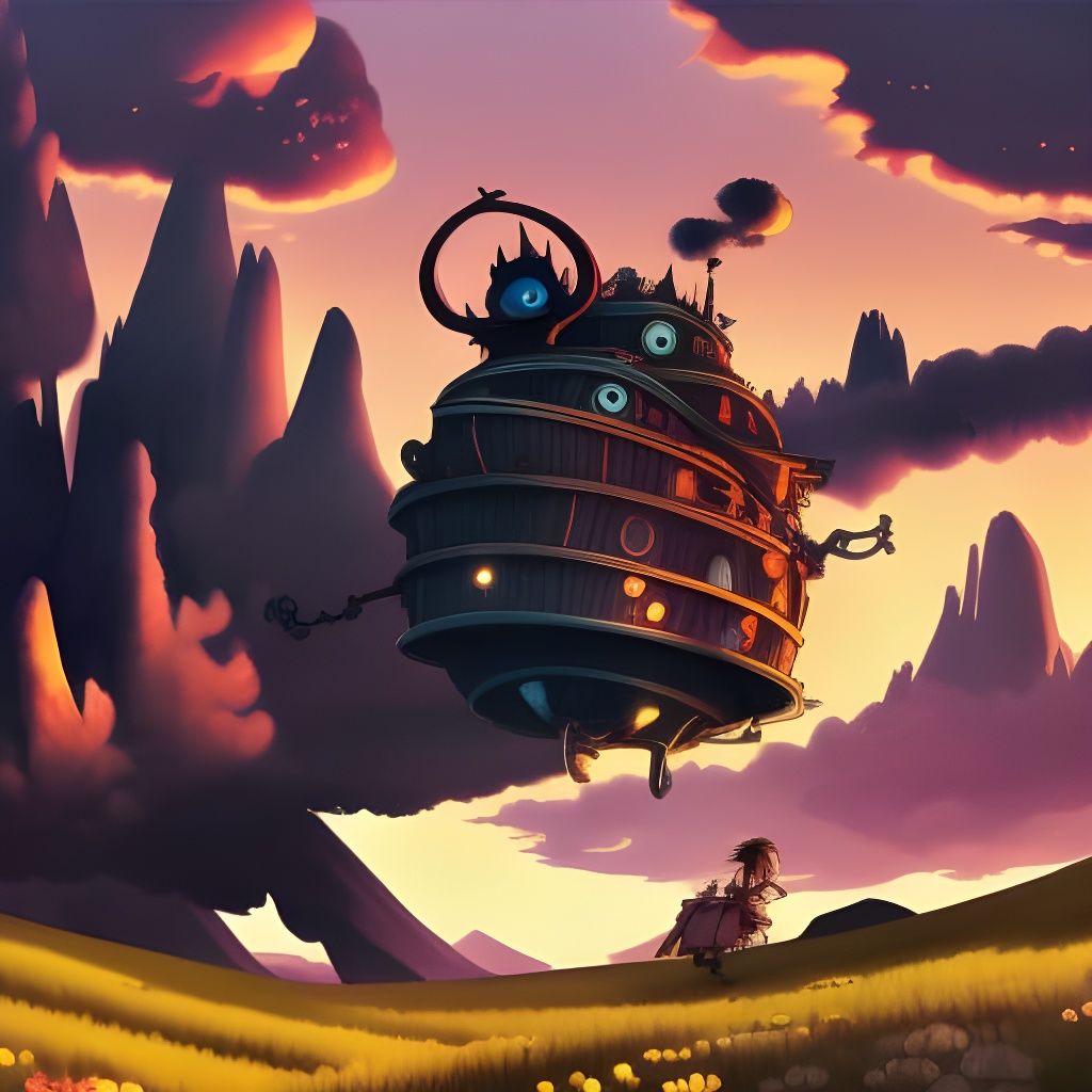 Howl's Moving Castle - In Another Dimension - AI Generated Artwork ...