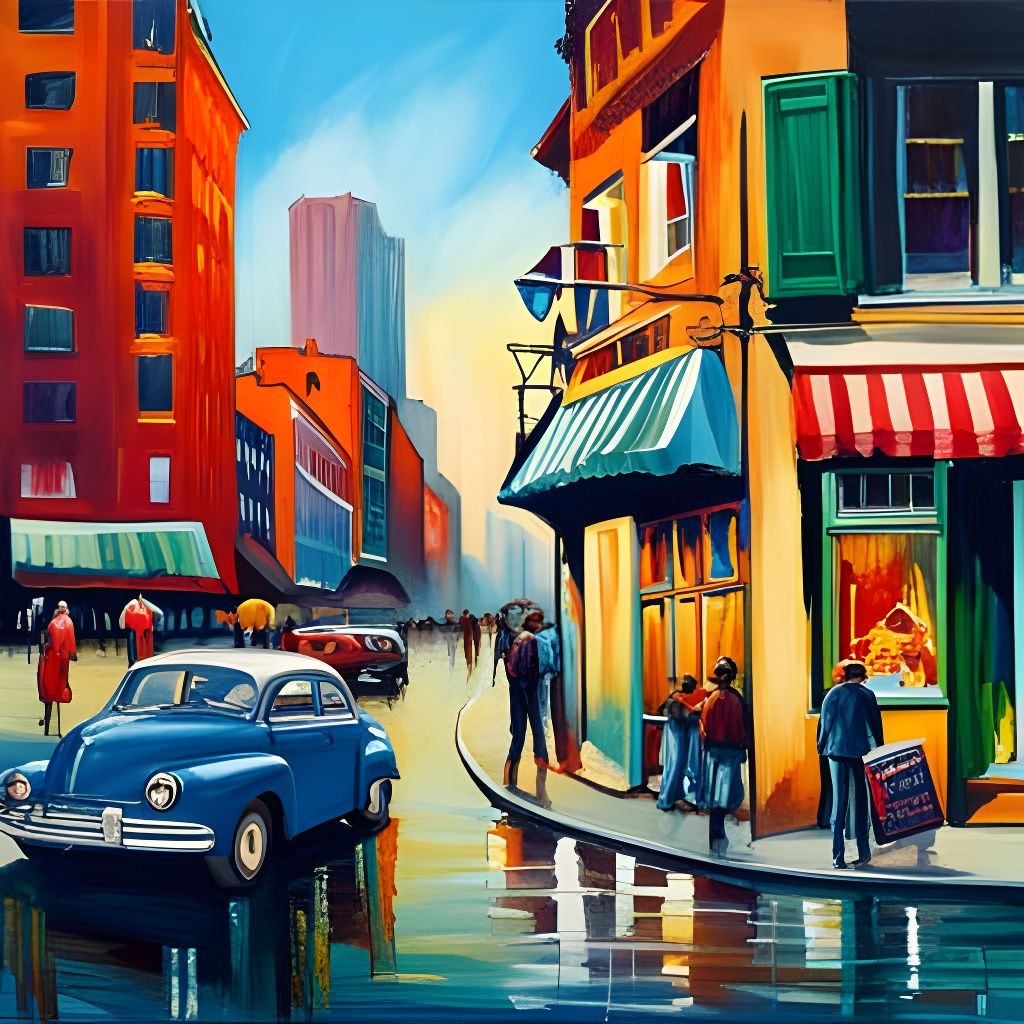 city painting - AI Generated Artwork - NightCafe Creator