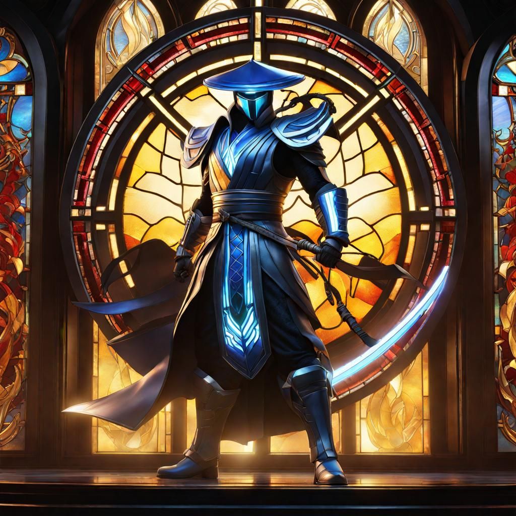stained glass lord raiden Mortal Kombat - AI Generated Artwork ...