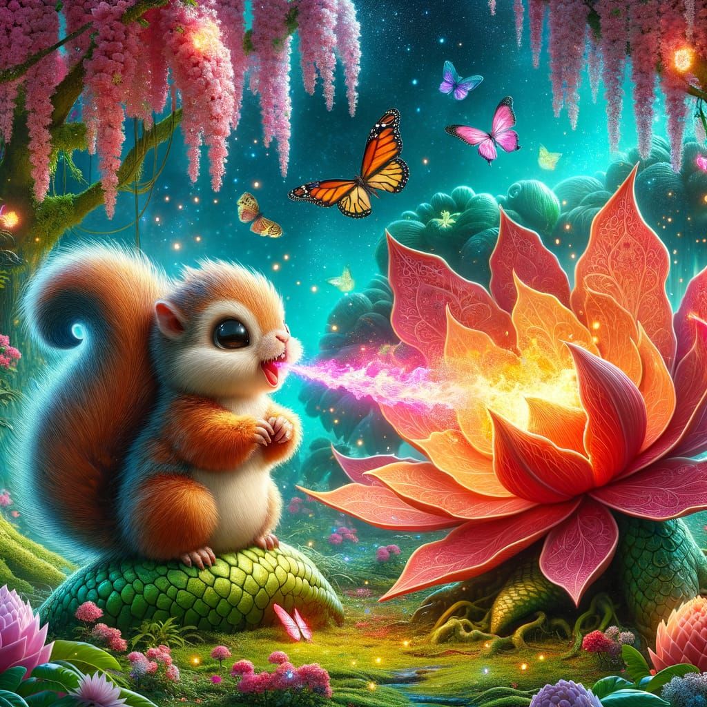 Fire Squirrel - AI Generated Artwork - NightCafe Creator