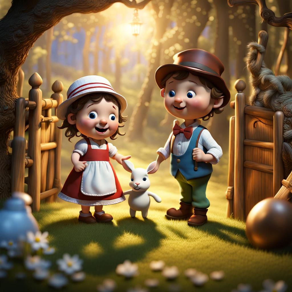 Jack and Jill and Jimmy the Bunny (I made that up LOL) - AI Generated ...