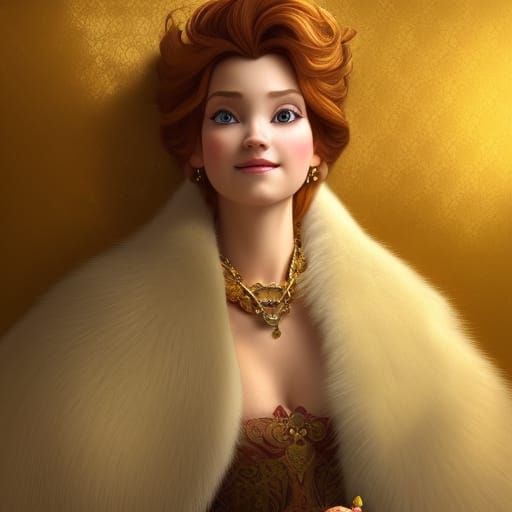 Queen Draped In Fur - AI Generated Artwork - NightCafe Creator