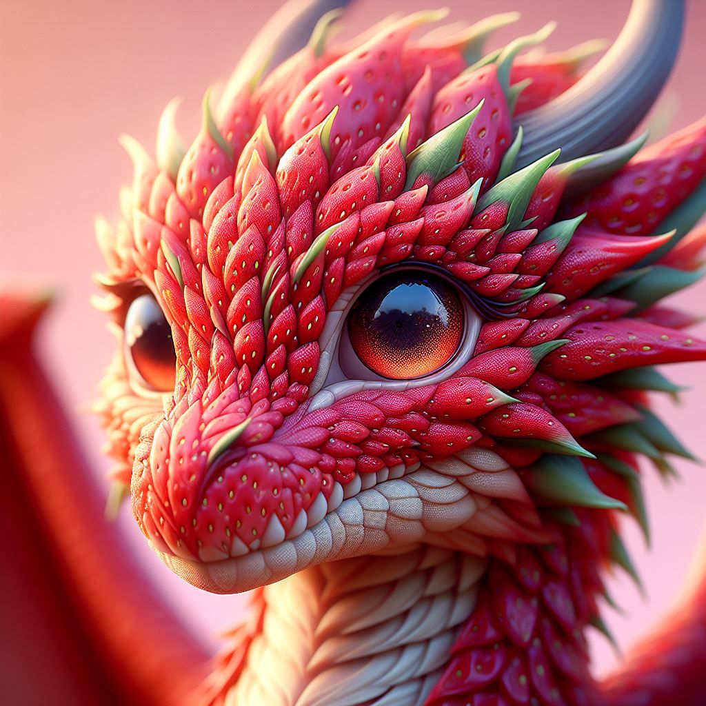 Strawberry Dragon - AI Generated Artwork - NightCafe Creator