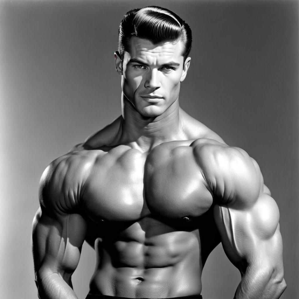 Professional beefcake photo, circa 1955 - AI Generated Artwork ...