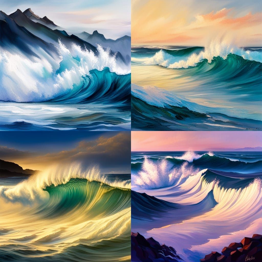 Sea waves - AI Generated Artwork - NightCafe Creator