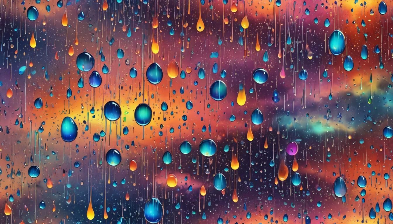 Rainbow raindrops - AI Generated Artwork - NightCafe Creator
