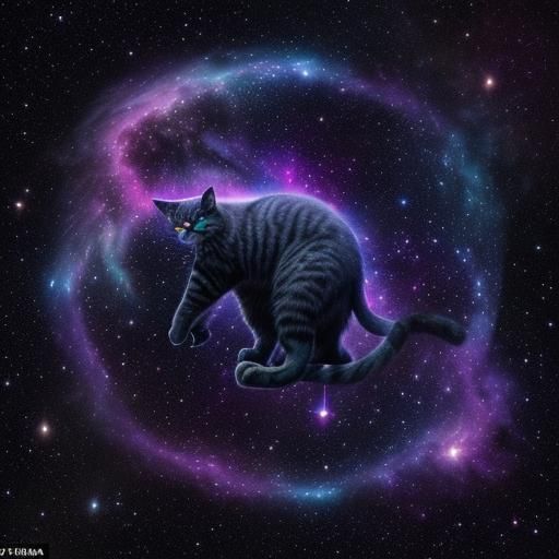 "cat" in the nebula - AI Generated Artwork - NightCafe Creator