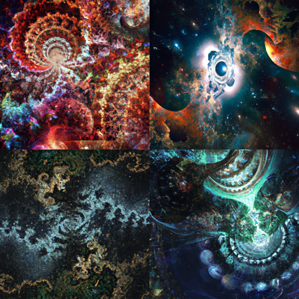 The constant infinite division of space in time. Surreal fractal art ...