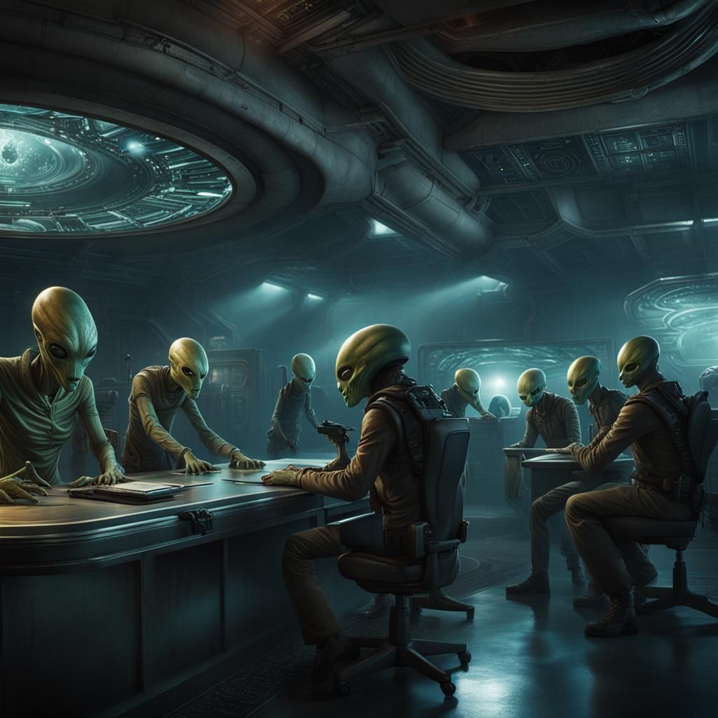 As aliens begin infiltrating human society, - AI Generated Artwork ...