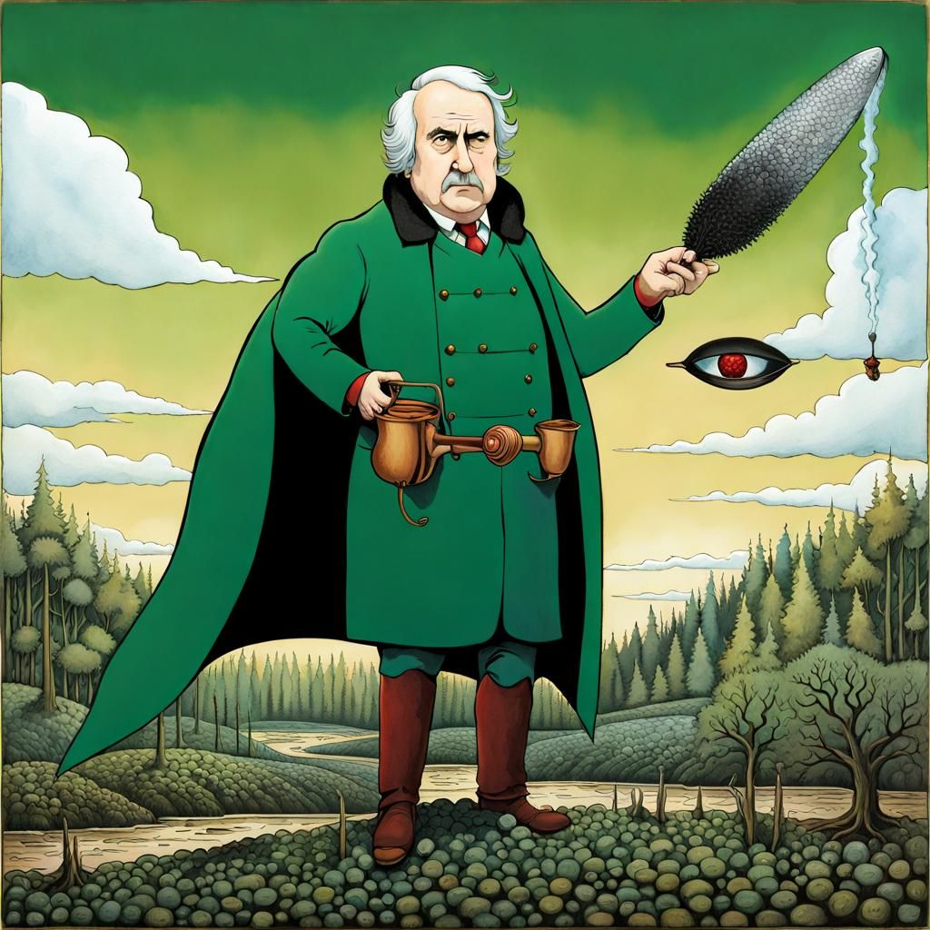 Mad Alan and his Thrugg Pump in the Forest of Peas - AI Generated ...