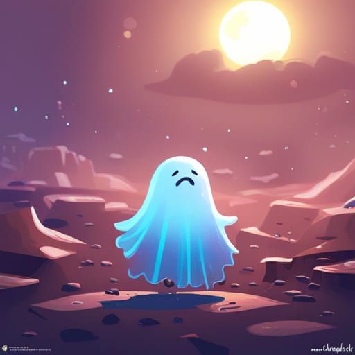 The sad little ghost - AI Generated Artwork - NightCafe Creator