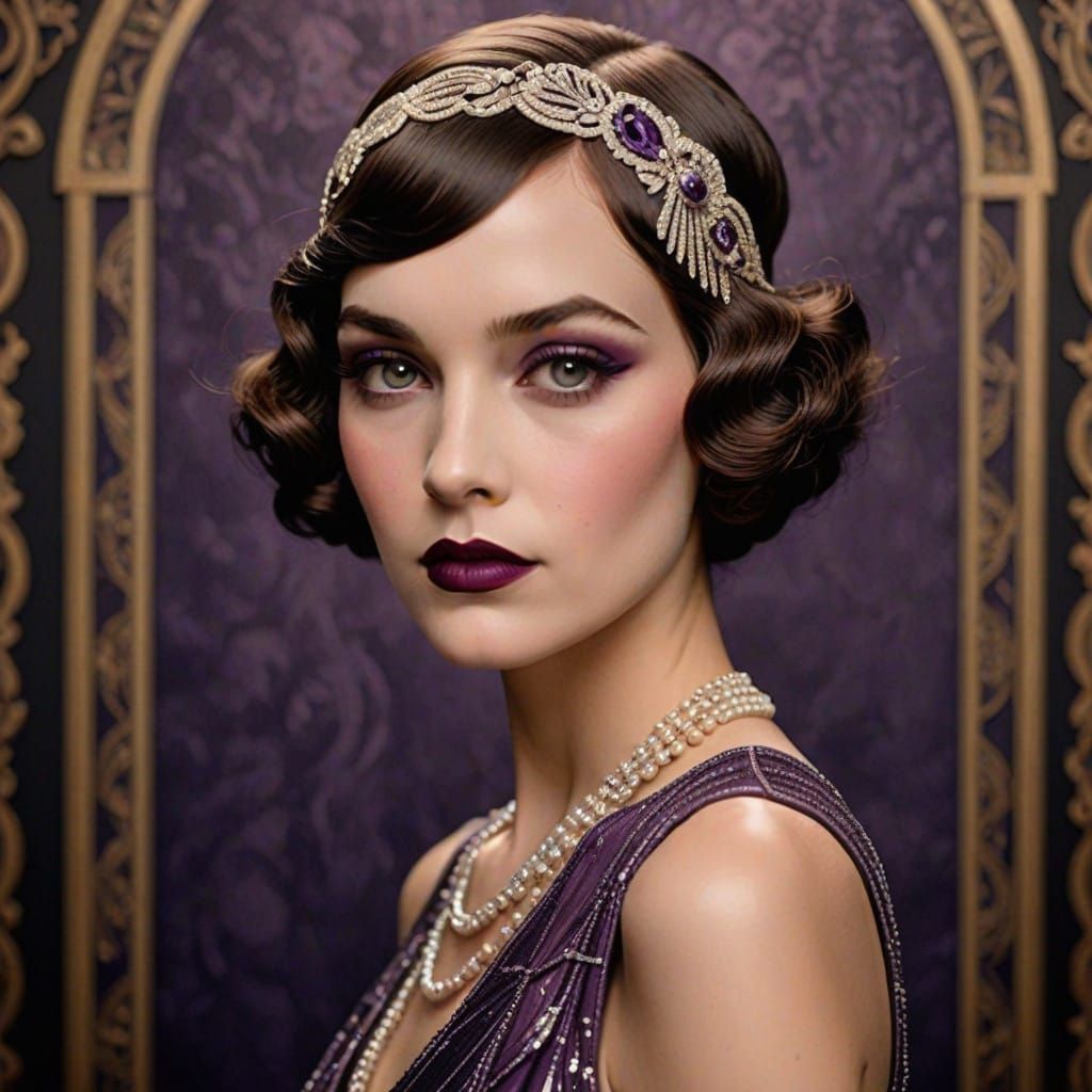 1920s flapper portrait - 1920s flapper portrait