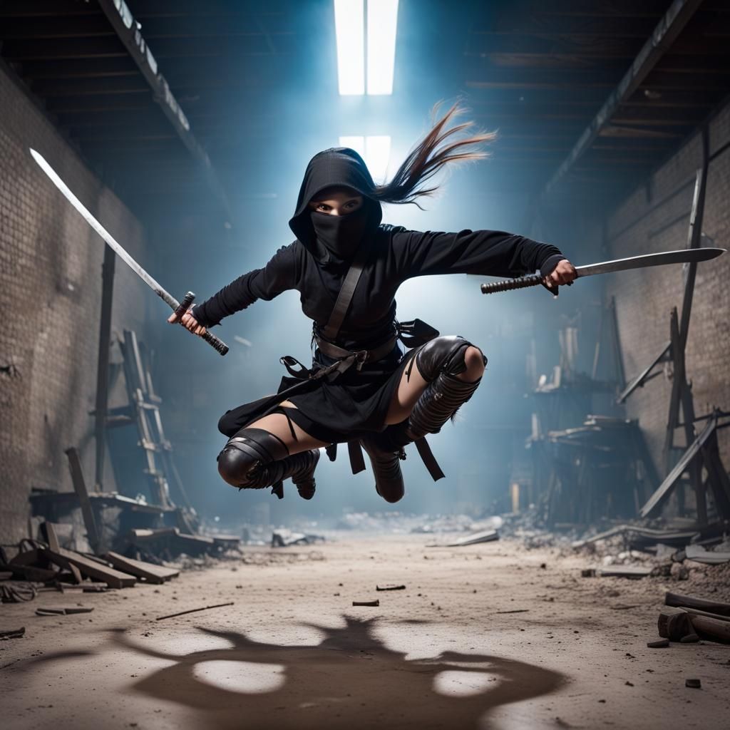 Ninja 🥷 Pounce!!! - AI Generated Artwork - NightCafe Creator