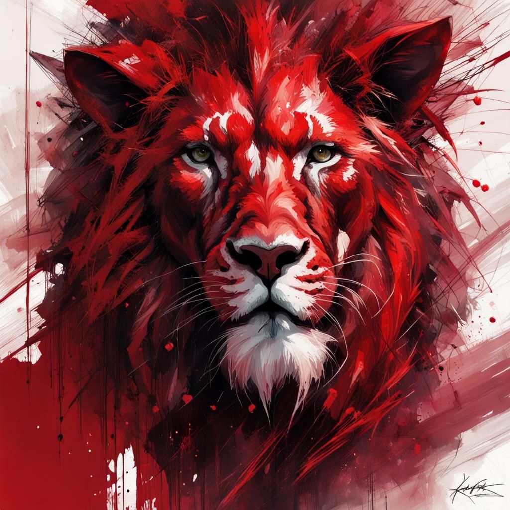 Ruby lion - AI Generated Artwork - NightCafe Creator