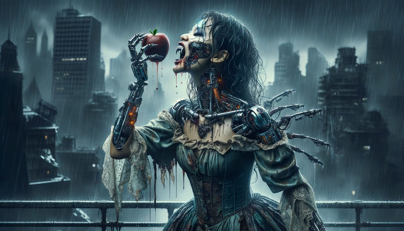 Veggie Vamp: Cyborg Edition - AI Generated Artwork - NightCafe Creator