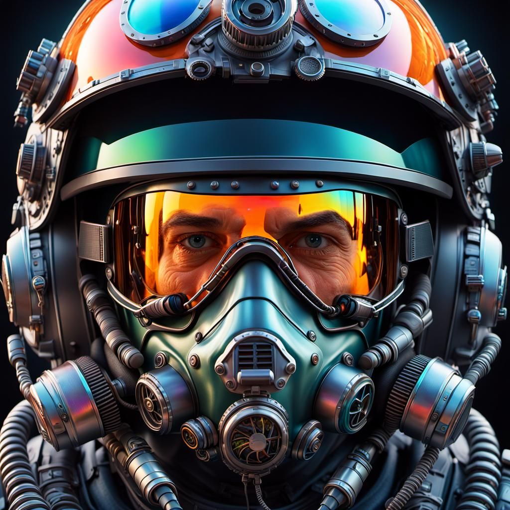 Top Gun Pilot Helmet - AI Generated Artwork - NightCafe Creator
