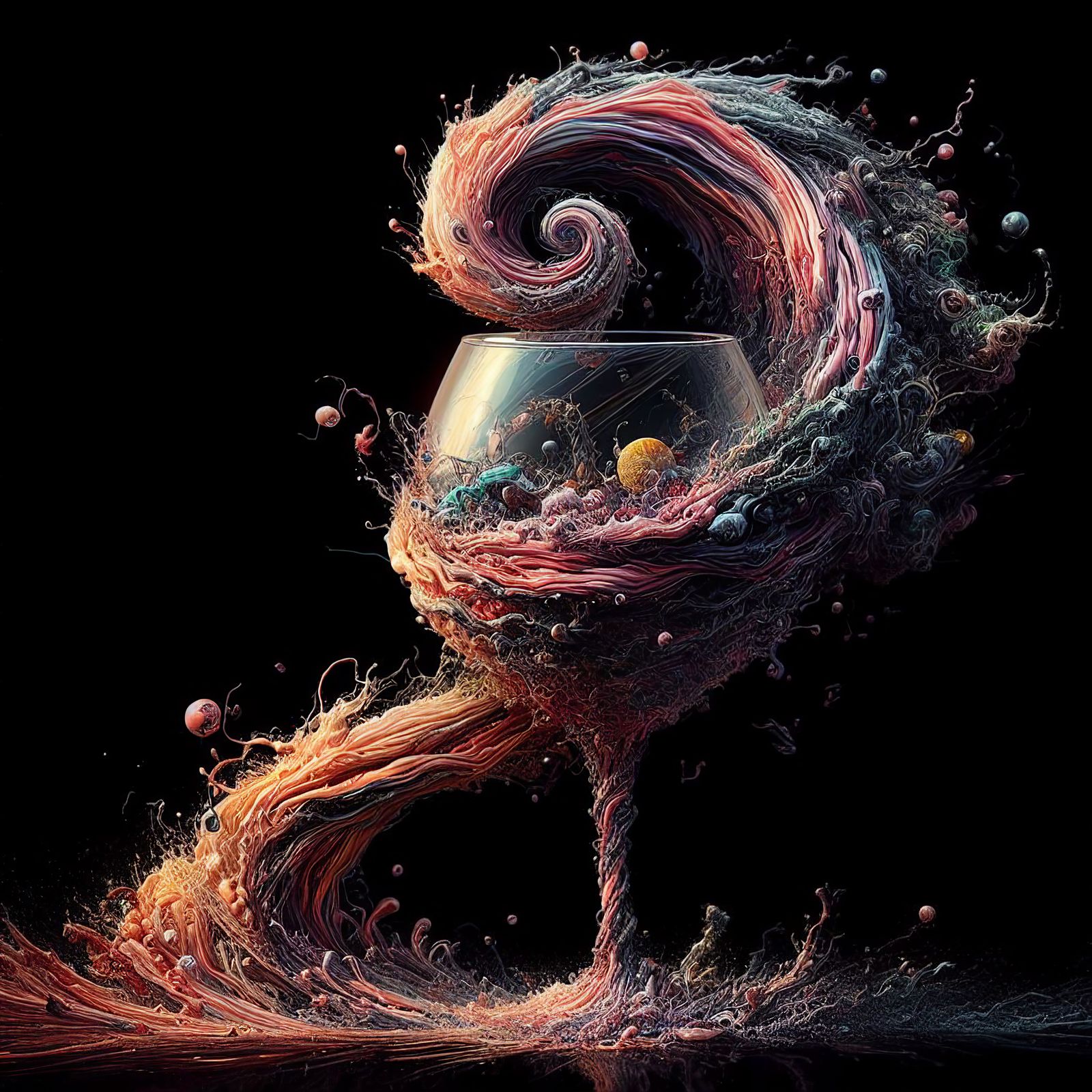 Wine, in the Abstract - AI Generated Artwork - NightCafe Creator