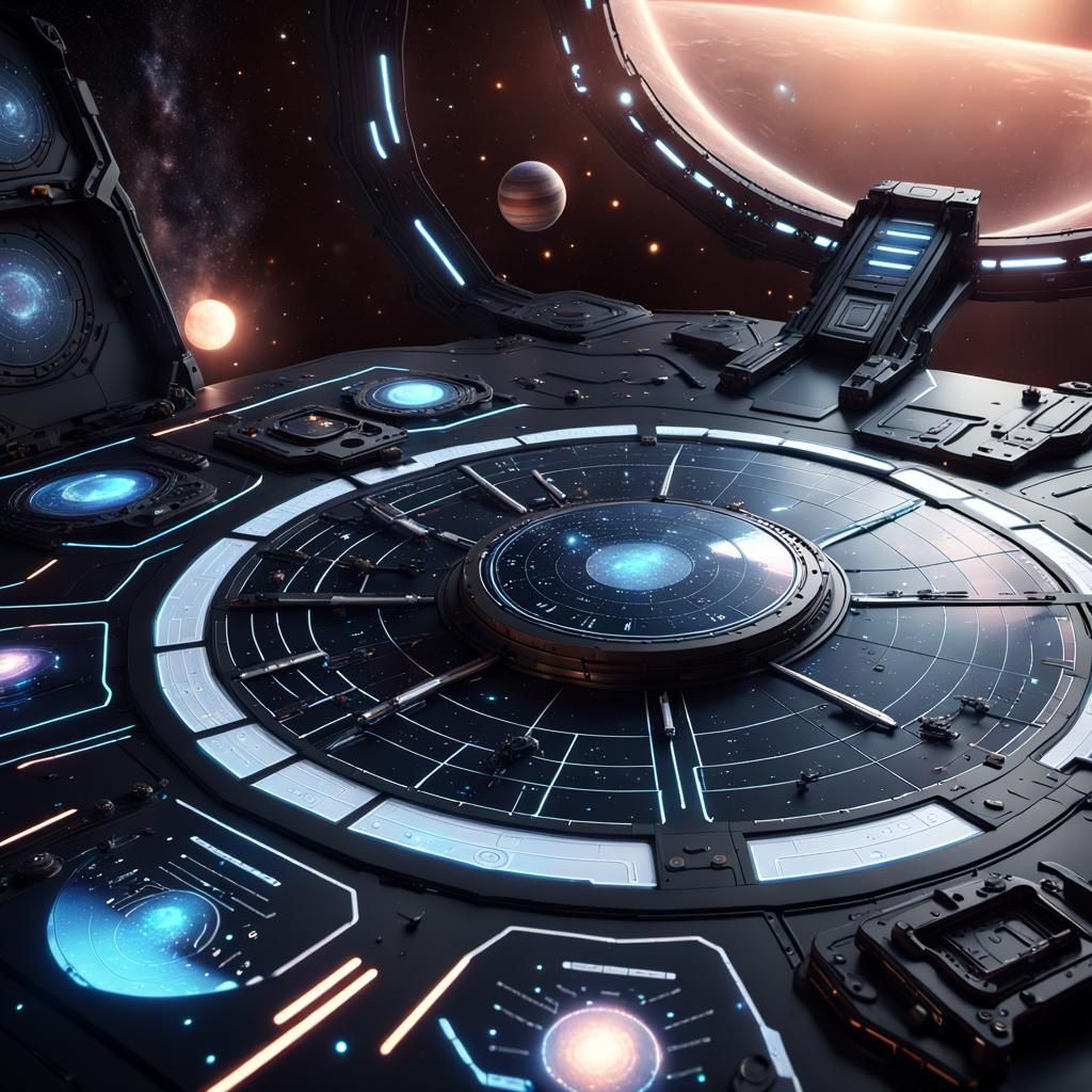 Spaceship star system map - AI Generated Artwork - NightCafe Creator