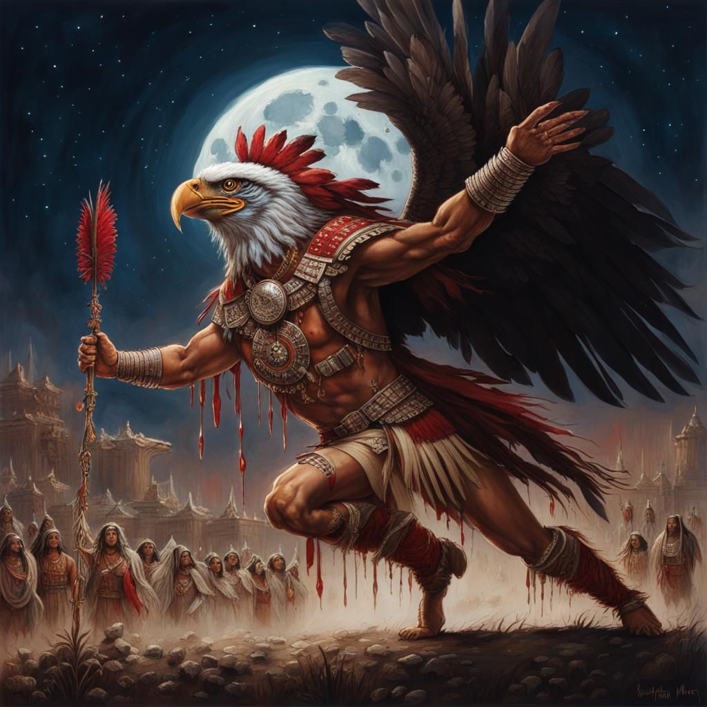 Aztec chief eagle spirit dance - AI Generated Artwork - NightCafe Creator
