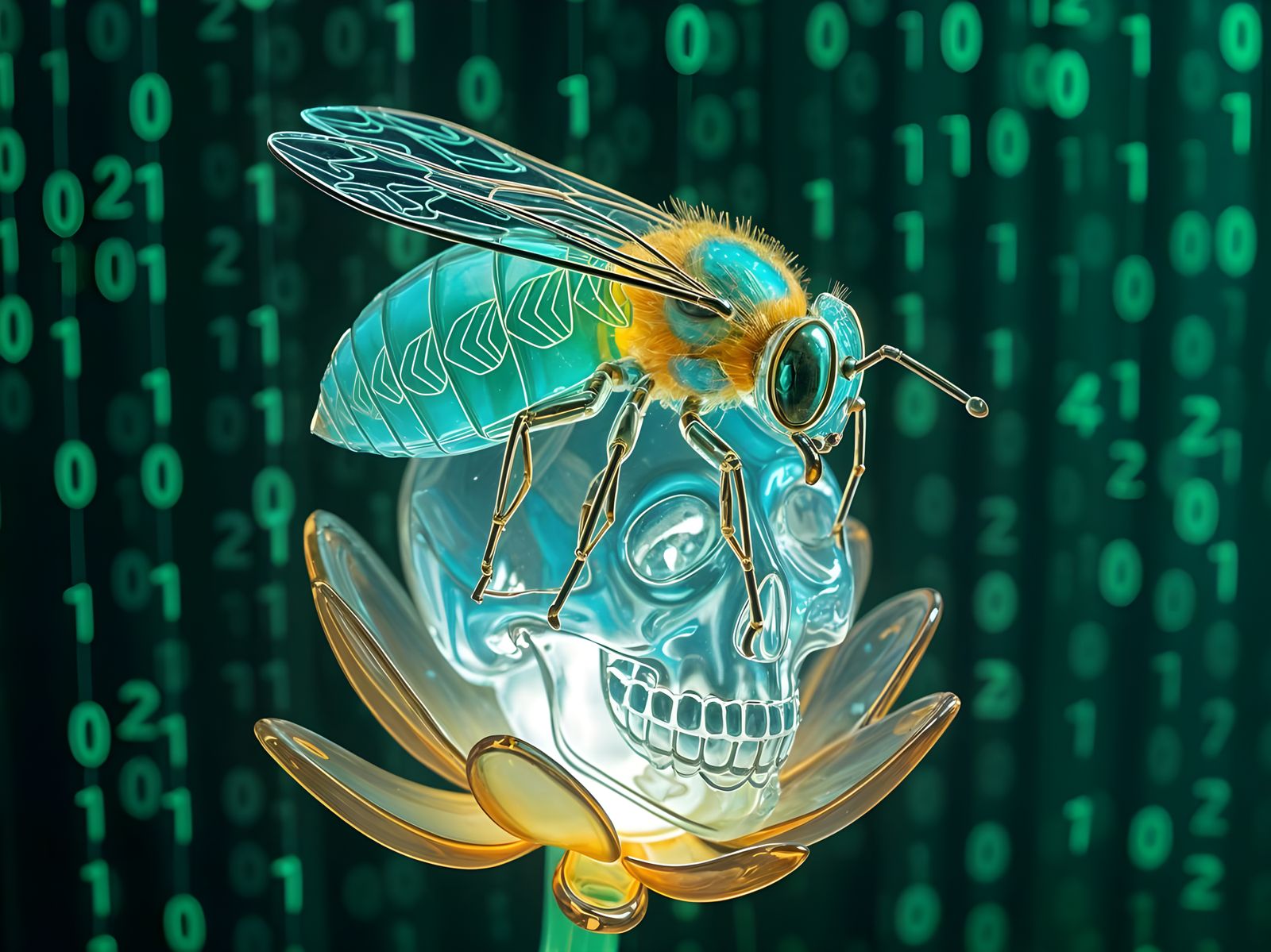 Artificial Intelligence Bee over a Scull