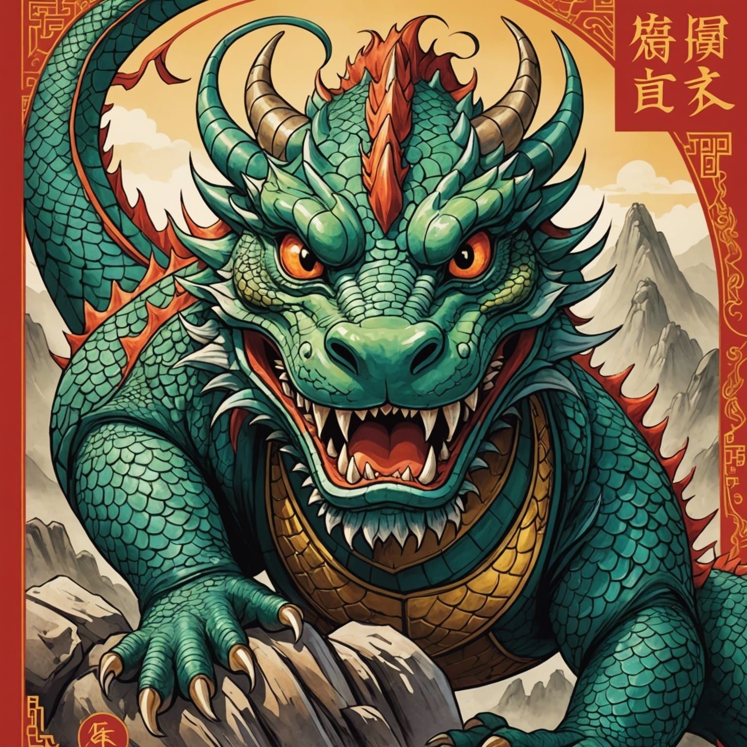 A chinese storybook book with illustrations about dragons - AI ...