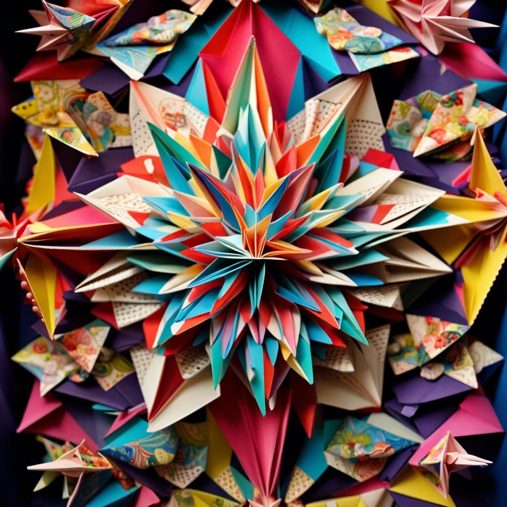 Origami Fractal - AI Generated Artwork - NightCafe Creator