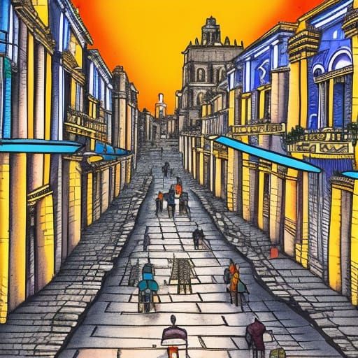 New World Colonial Street Scene (3) - AI Generated Artwork - NightCafe ...