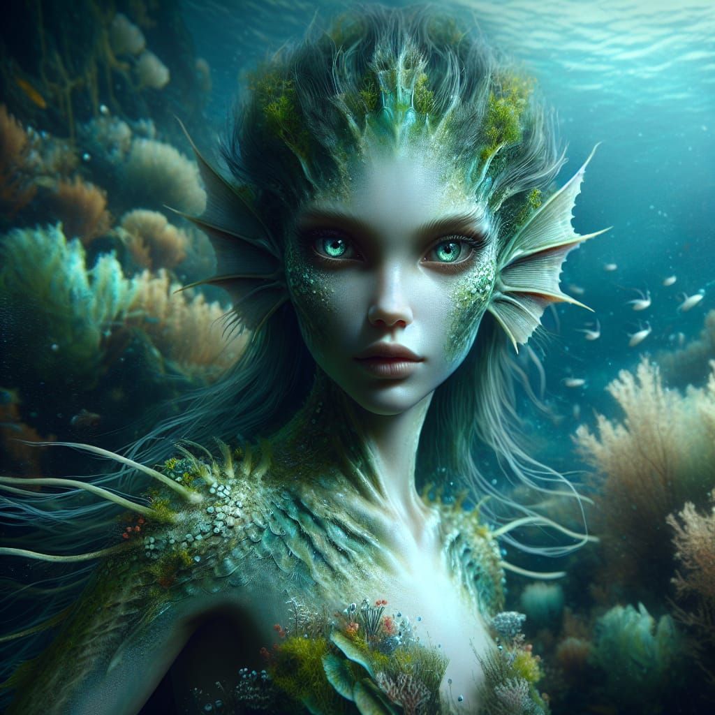 Green Mermaid - AI Generated Artwork - NightCafe Creator