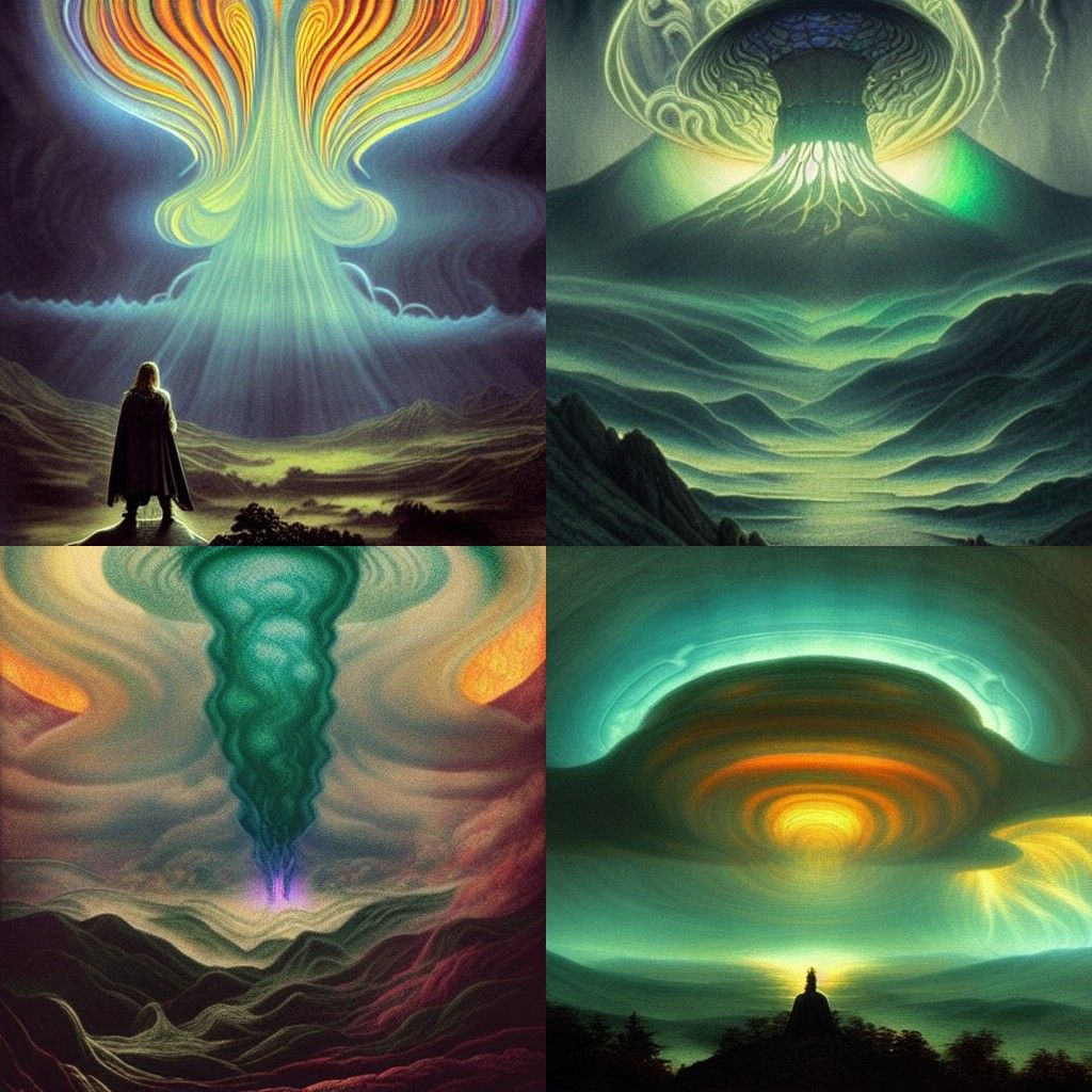 Tolkien;; "Lord of the Rings" art nouveau rococo architecture triadic ...