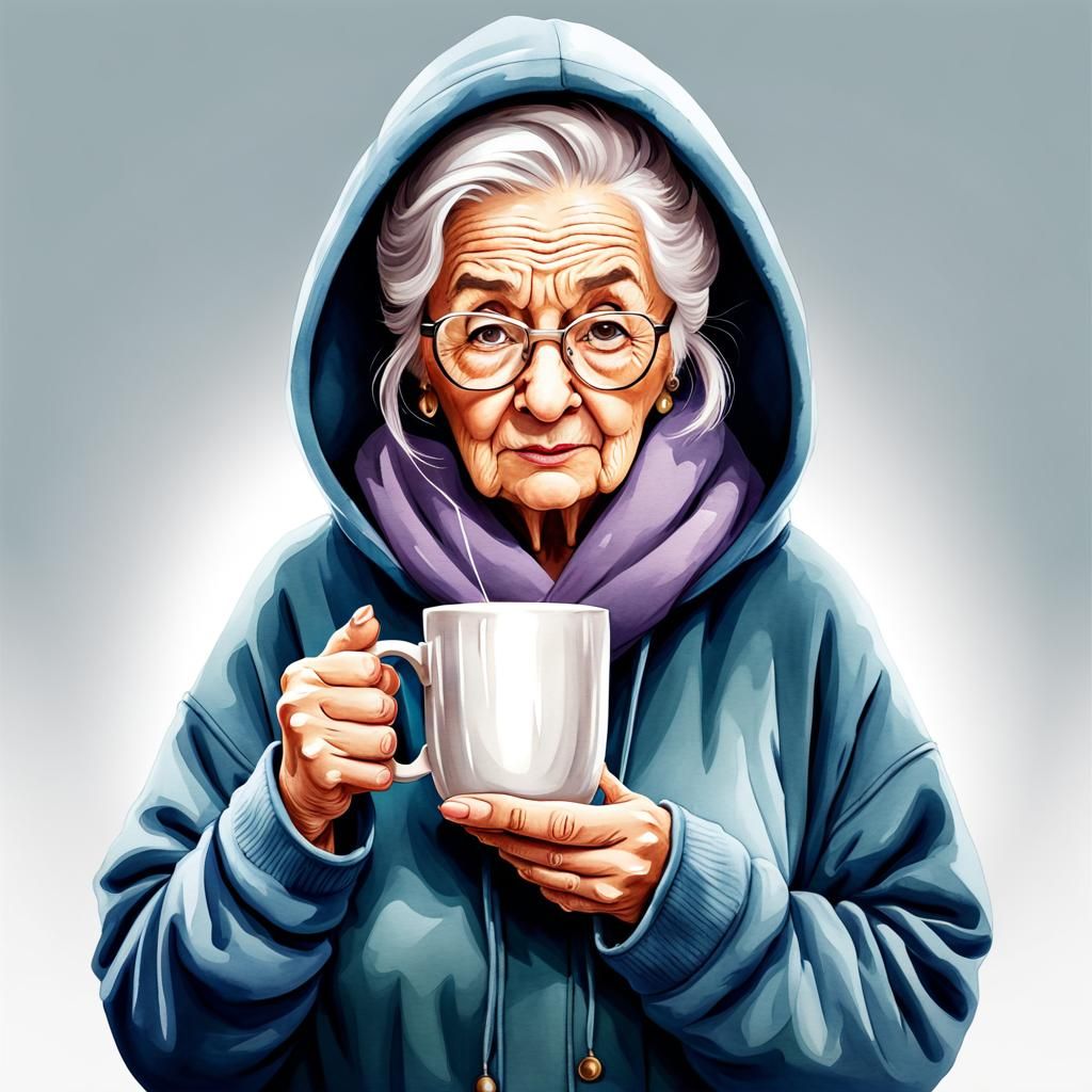 Grumpy old lady - AI Generated Artwork - NightCafe Creator