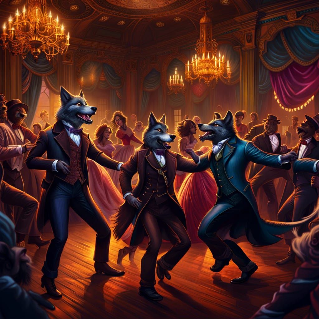 Werewolf Ball - AI Generated Artwork - NightCafe Creator