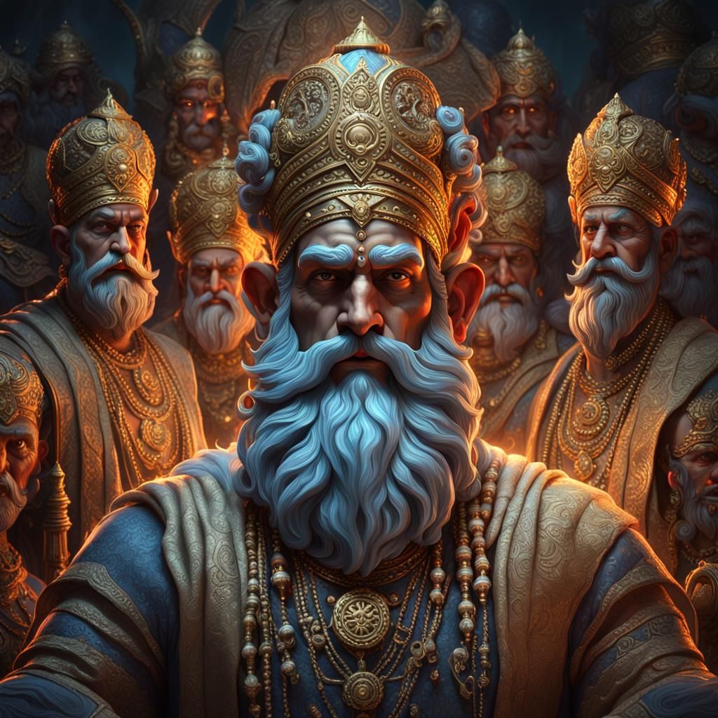 Brahma Male Hindu Creator God of Knowledge depicted as having a good ...