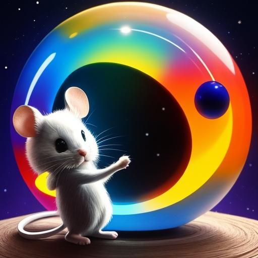 Orb with a cute mouse by it - AI Generated Artwork - NightCafe Creator