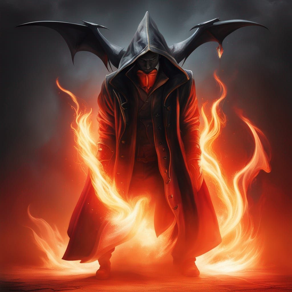 Hooded Lucifer - AI Generated Artwork - NightCafe Creator