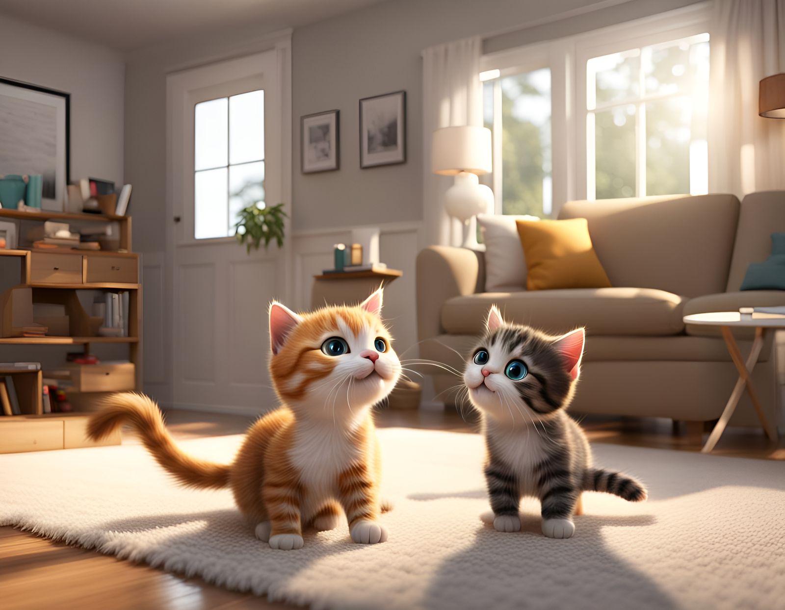 the young cats are playing - AI Generated Artwork - NightCafe Creator