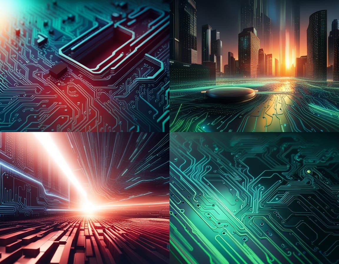 computer display with lines of code on the screen:: circuit board ...