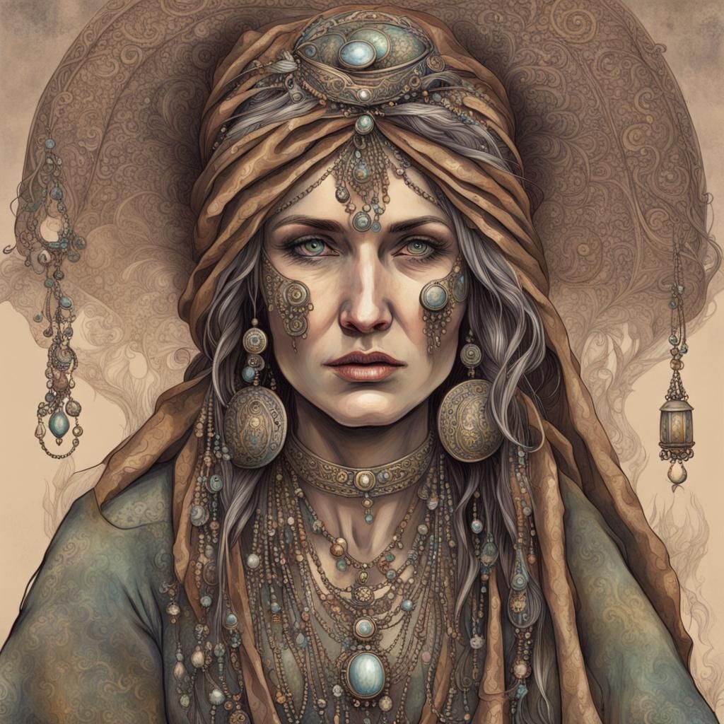 Young Gypsy Woman - AI Generated Artwork - NightCafe Creator